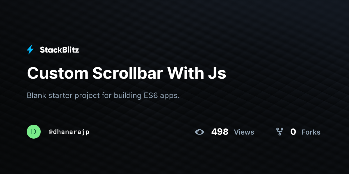 Custom Scrollbar With Js - StackBlitz