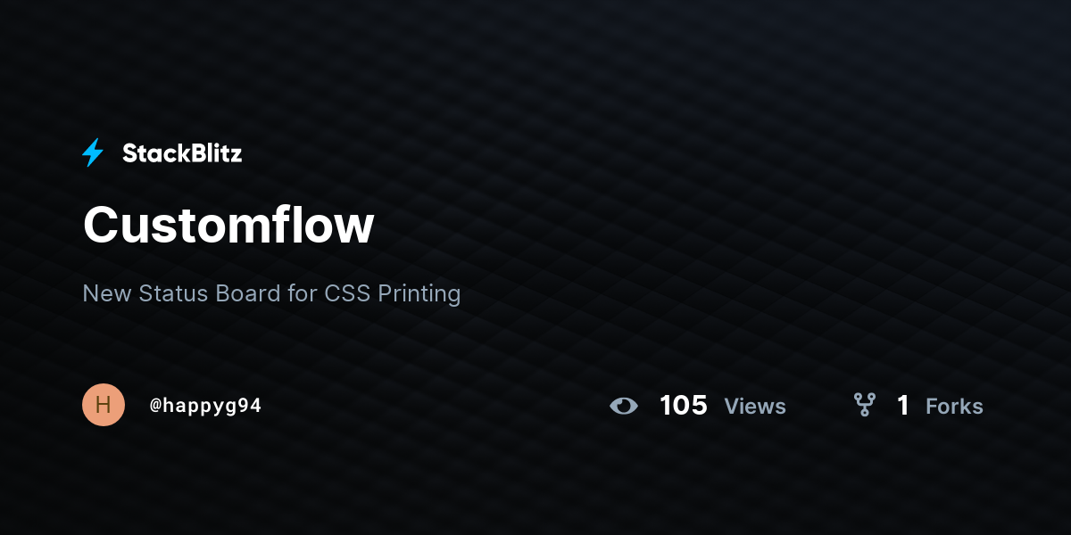 Customflow - StackBlitz