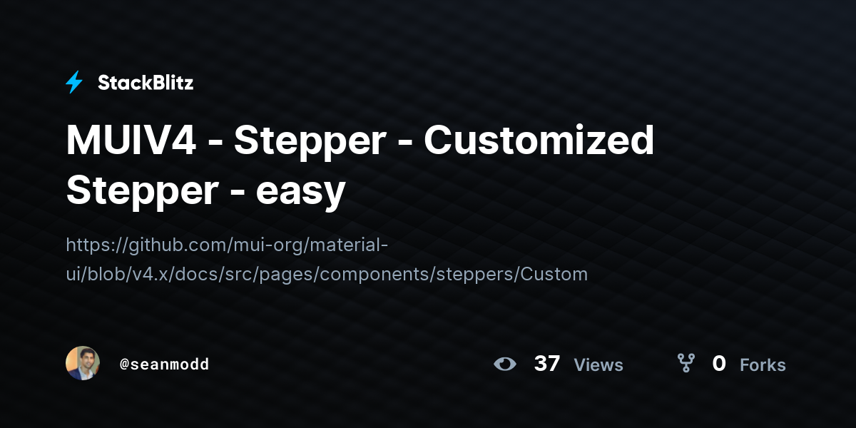 MUIV4 - Stepper - Customized Stepper - easy - StackBlitz