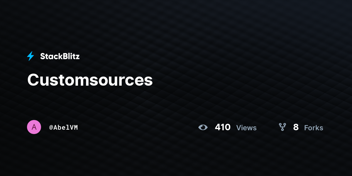 Customsources - StackBlitz