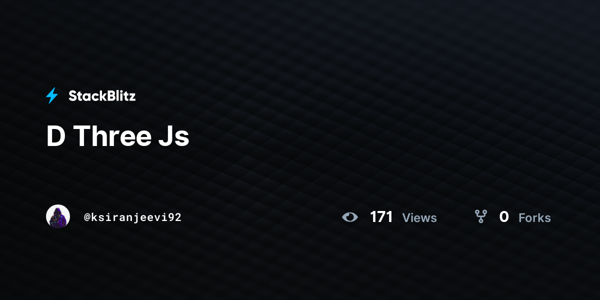 D Three Js - StackBlitz