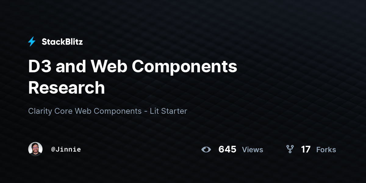 D3 and Web Components Research - StackBlitz
