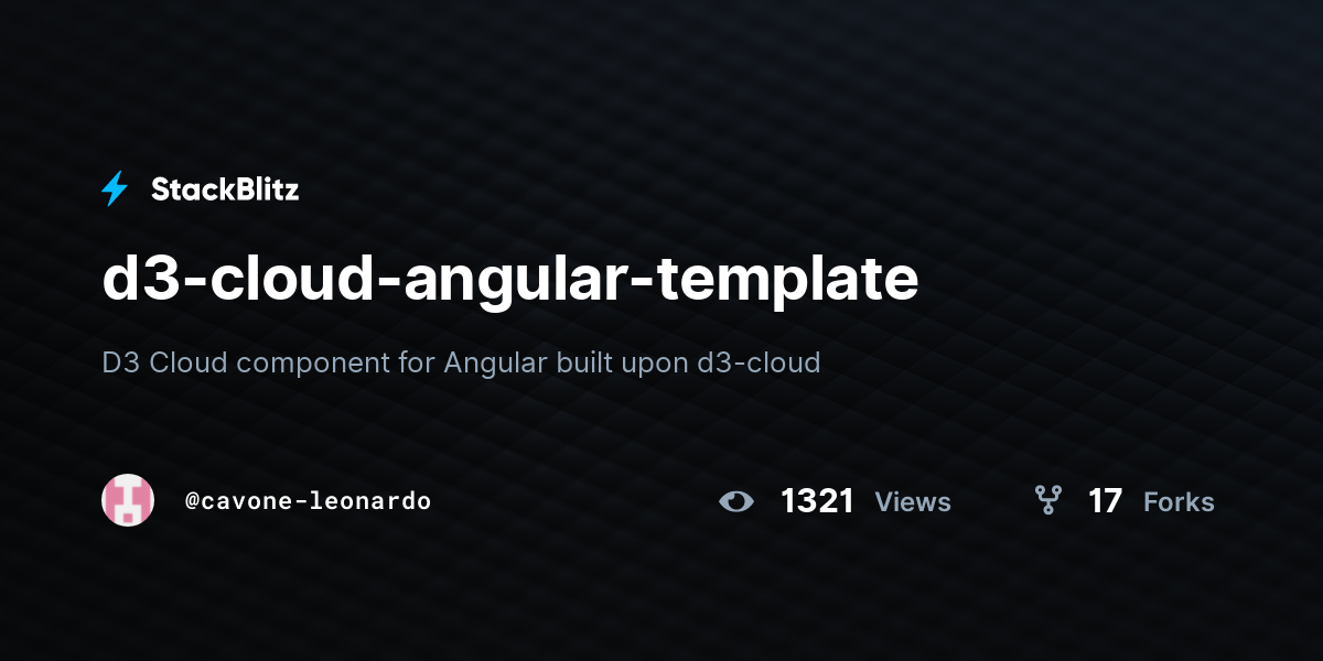 D3 Cloud Angular Template Stackblitz 9947