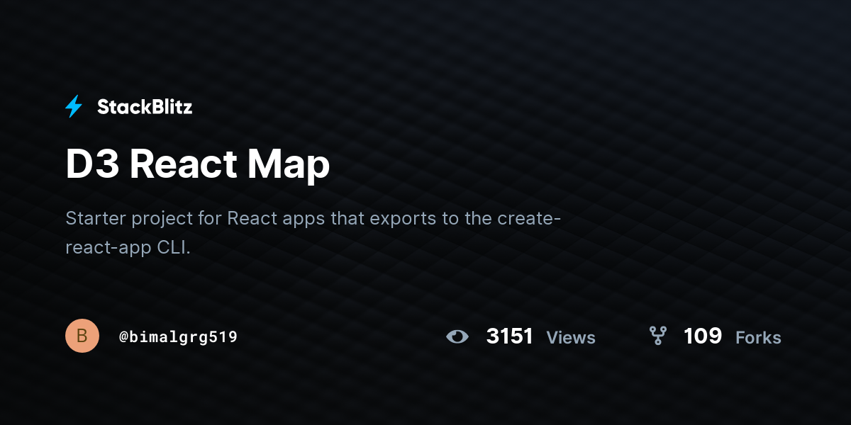 D3 React Map - StackBlitz