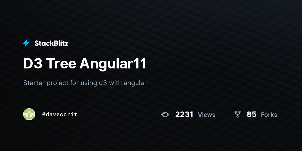 D3 Tree Angular11 - StackBlitz