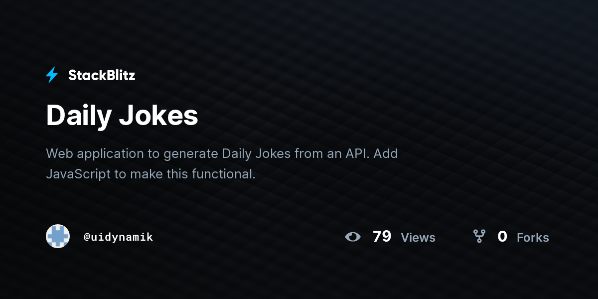 Daily Jokes - StackBlitz