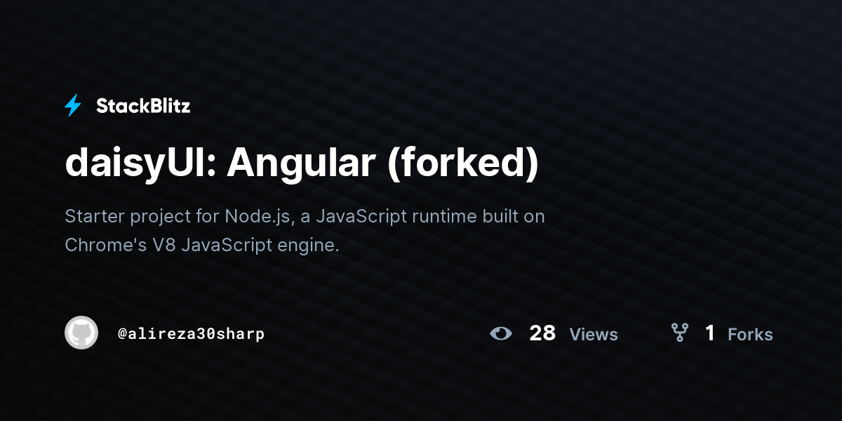 daisyUI: Angular (forked) - StackBlitz