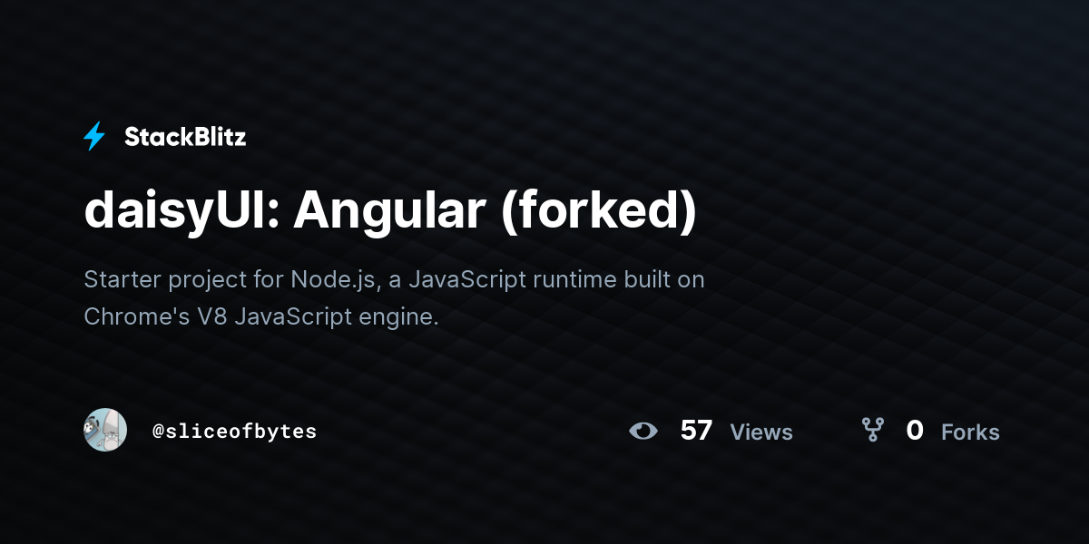 daisyUI: Angular (forked) - StackBlitz