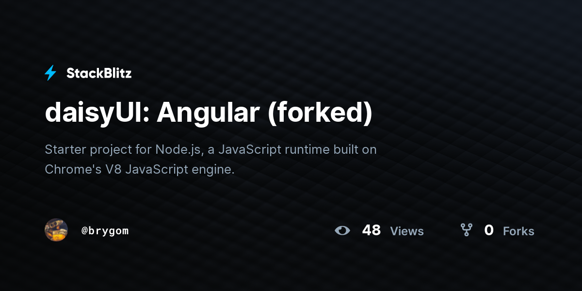 daisyUI: Angular (forked) - StackBlitz
