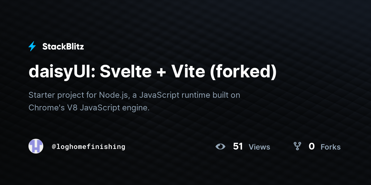 daisyUI: Svelte + Vite (forked) - StackBlitz daisyUI: Svelte + Vite (forked) - StackBlitz