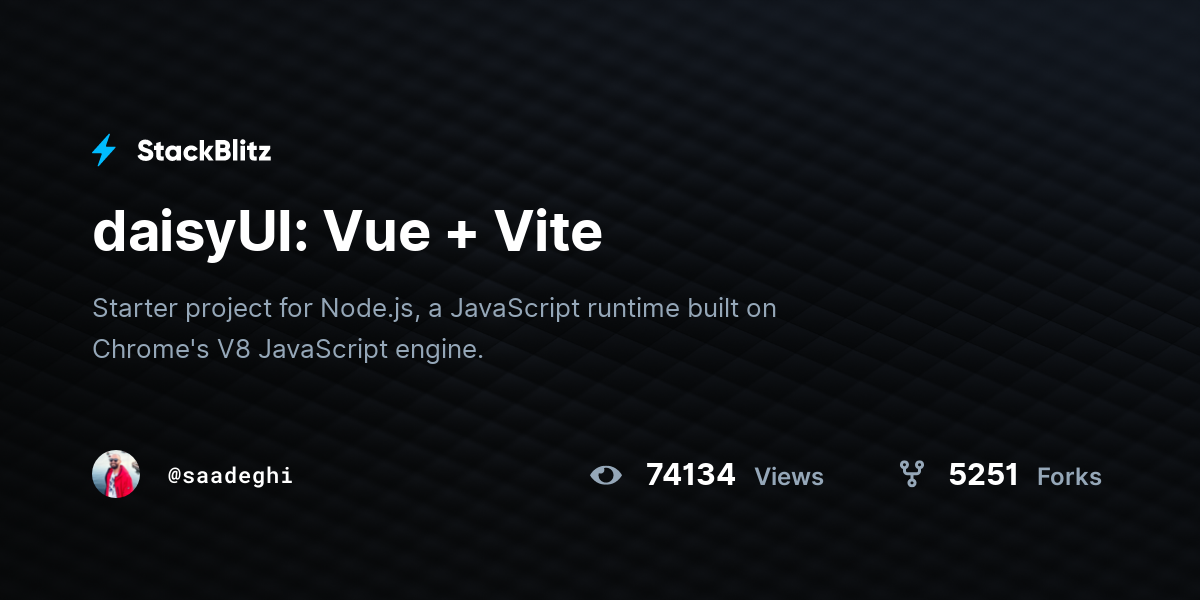 daisyUI: Vue + Vite - StackBlitz daisyUI: Vue + Vite - StackBlitz