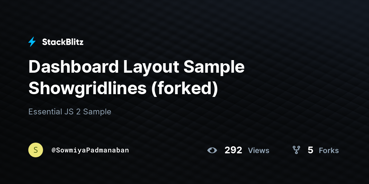 Dashboard Layout Sample Showgridlines (forked) - StackBlitz
