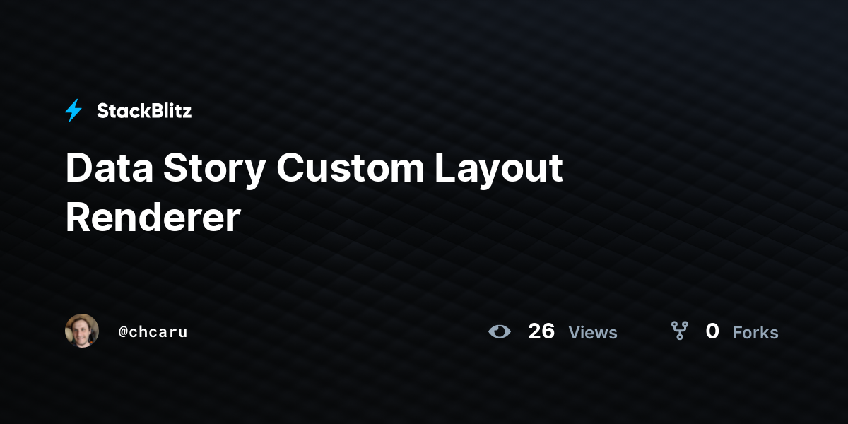 Data Story Custom Layout Renderer - StackBlitz