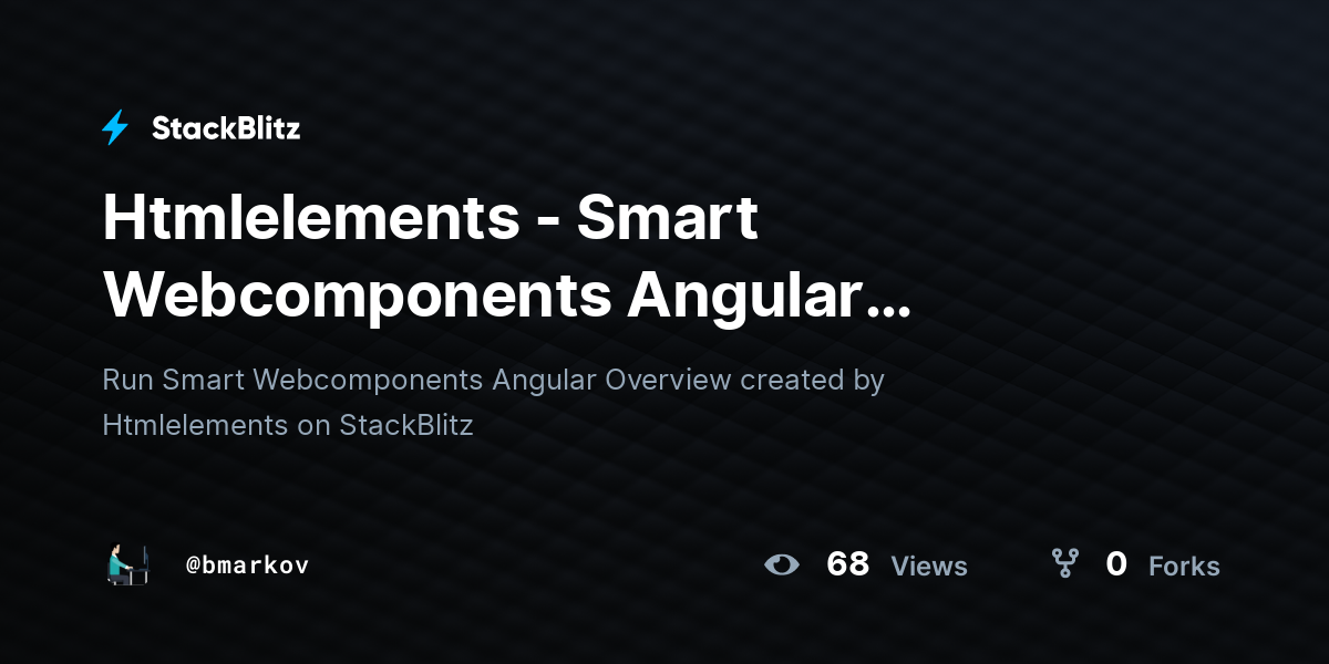 Htmlelements - Smart Webcomponents Angular (forked) - StackBlitz