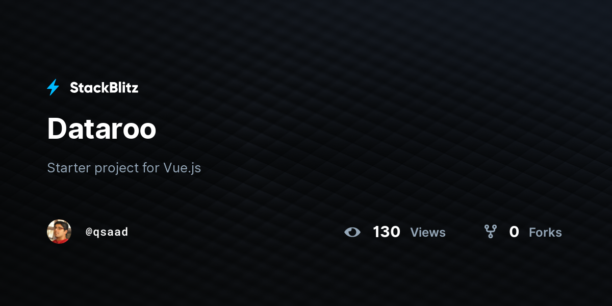 Dataroo - StackBlitz