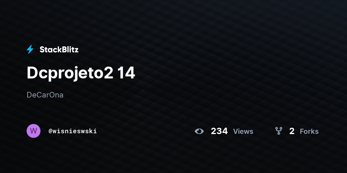 Dcprojeto2 14 - StackBlitz