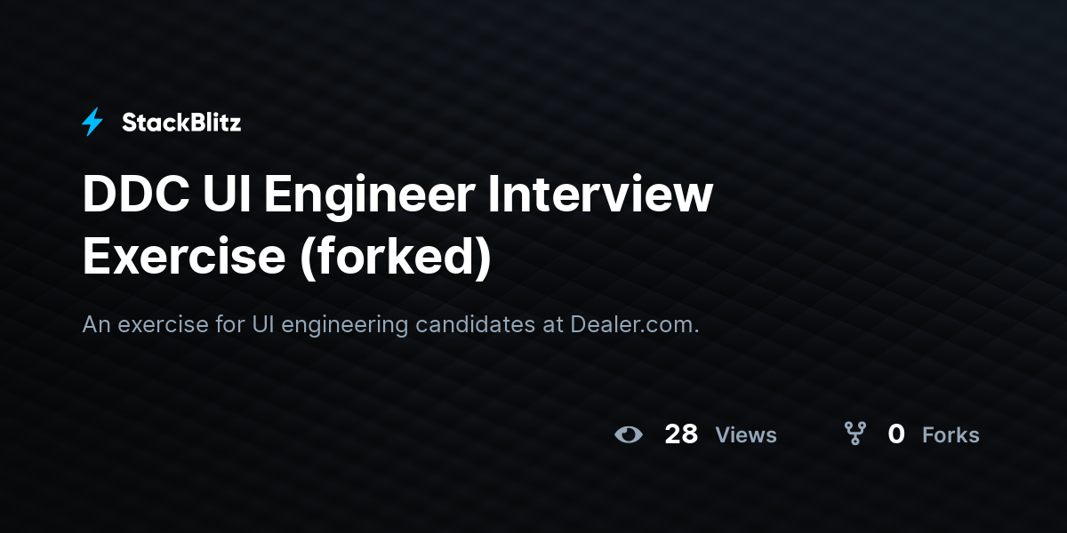 DDC UI Engineer Interview Exercise (forked) - StackBlitz