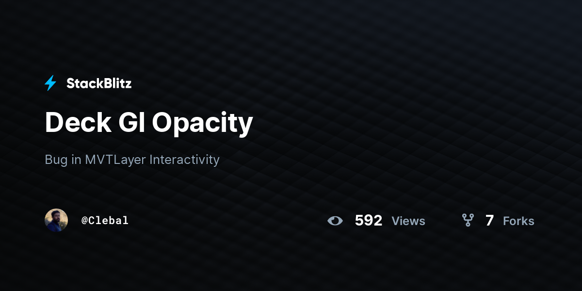 Deck Gl Opacity - StackBlitz
