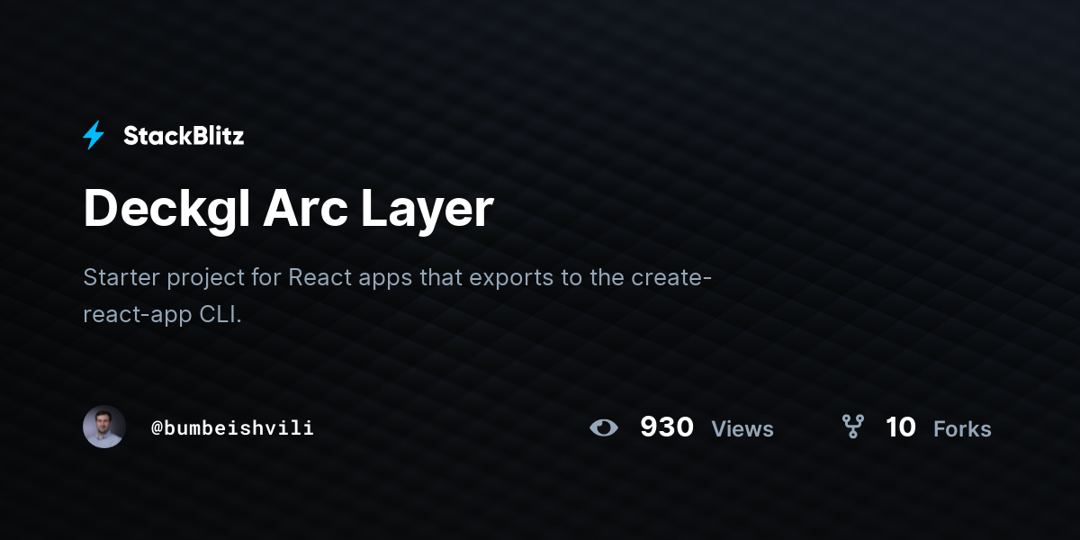 Deckgl Arc Layer - StackBlitz