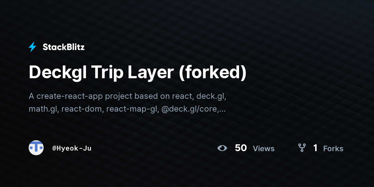 Deckgl Trip Layer (forked) - StackBlitz