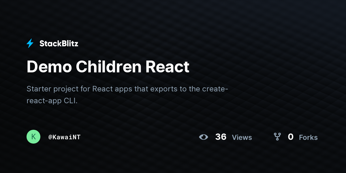 Demo Children React - StackBlitz
