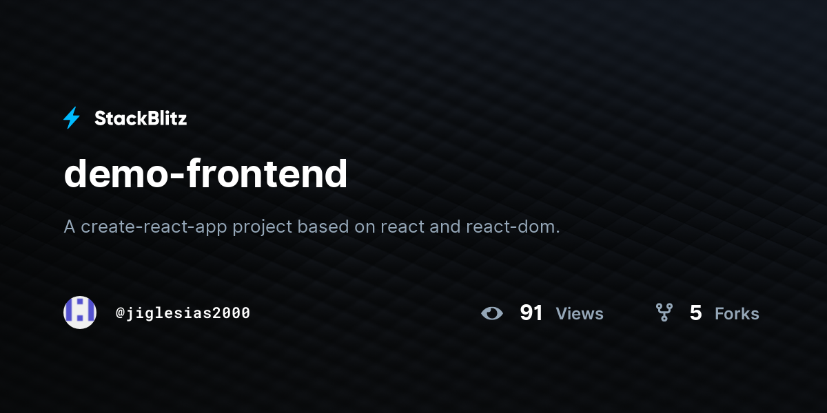 demo-frontend - StackBlitz