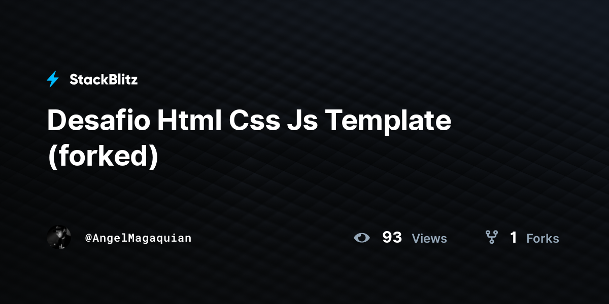 Desafio Html Css Js Template (forked) - StackBlitz
