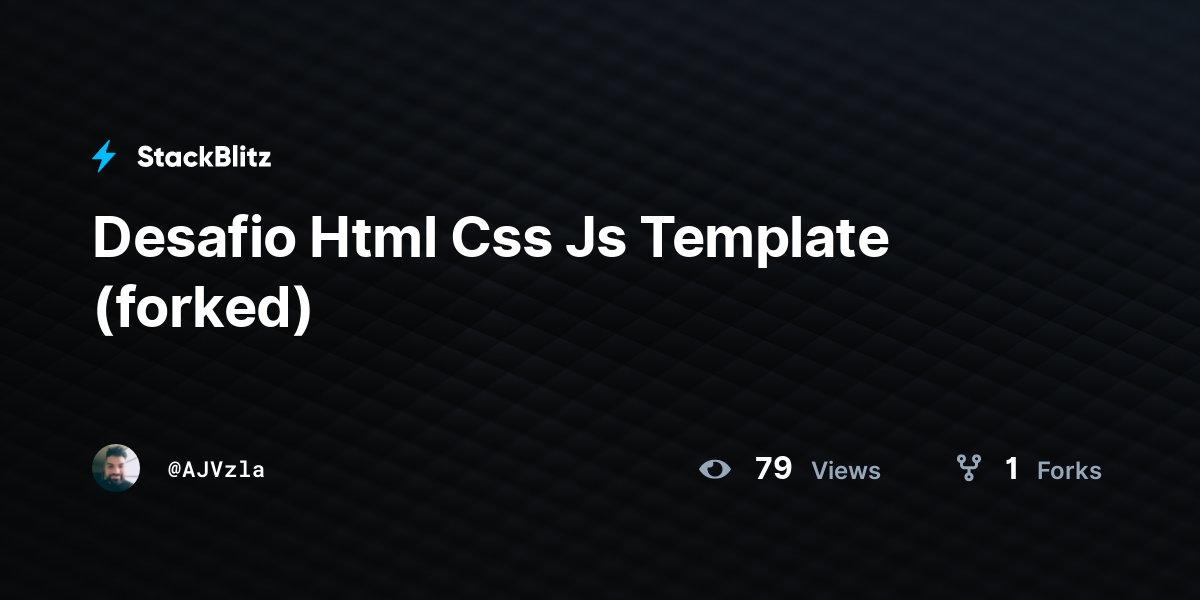 Desafio Html Css Js Template (forked) - StackBlitz
