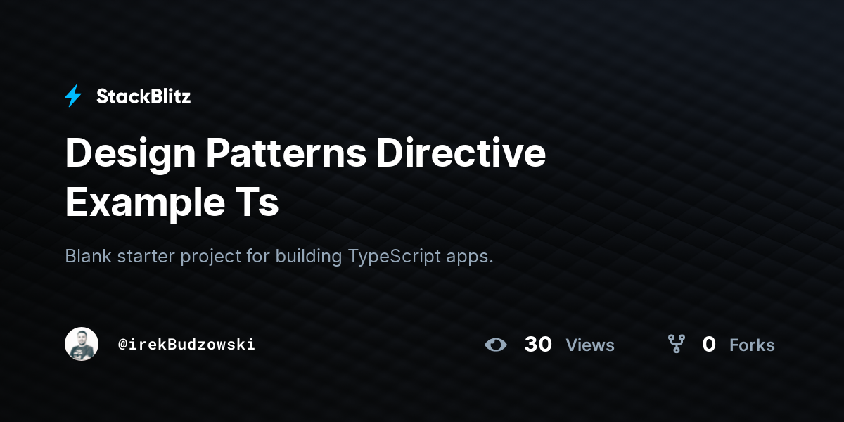 Design Patterns Directive Example Ts - StackBlitz
