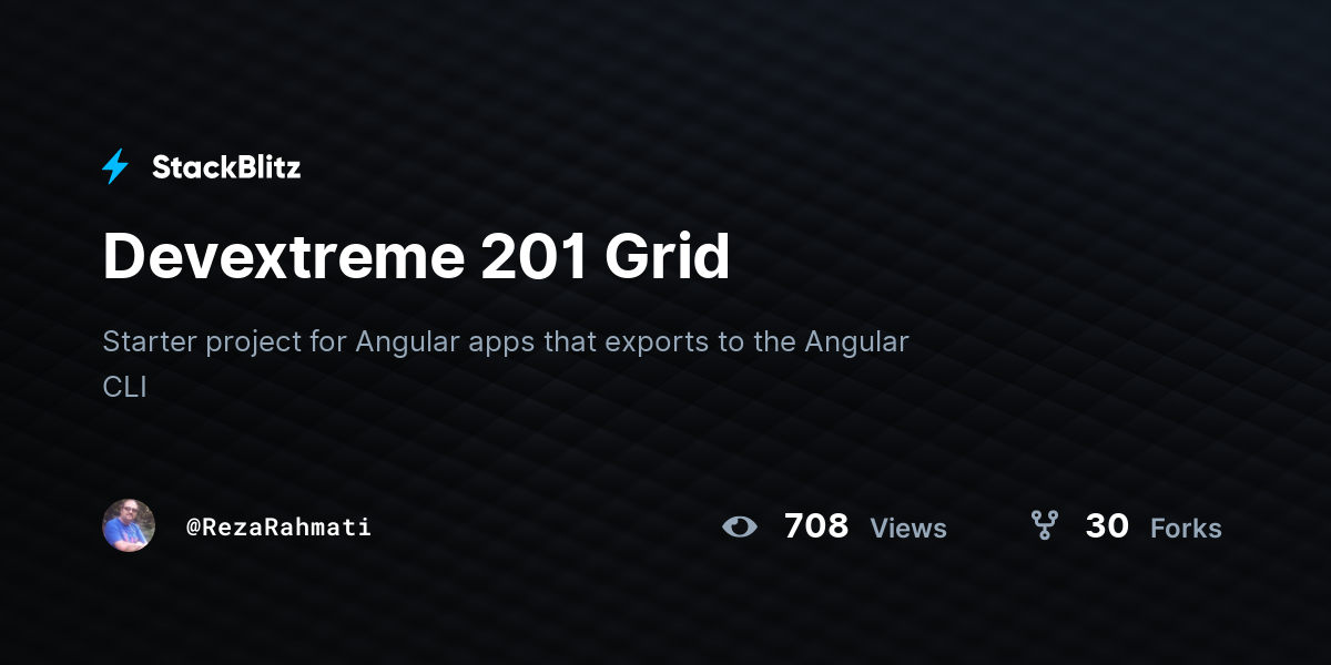 Devextreme 201 Grid - StackBlitz