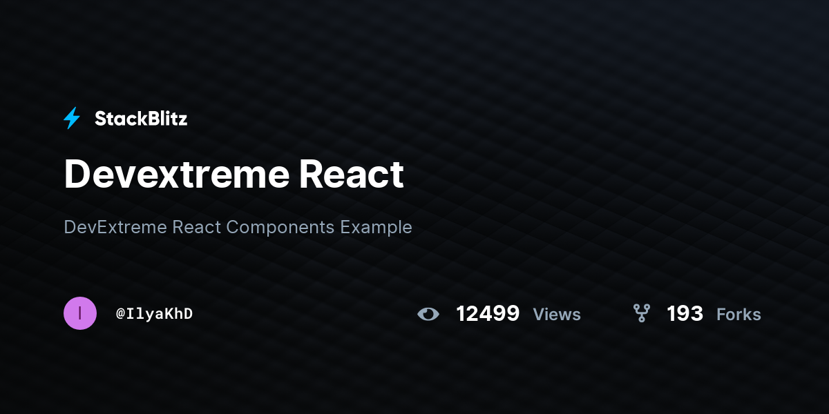 Devextreme React - StackBlitz
