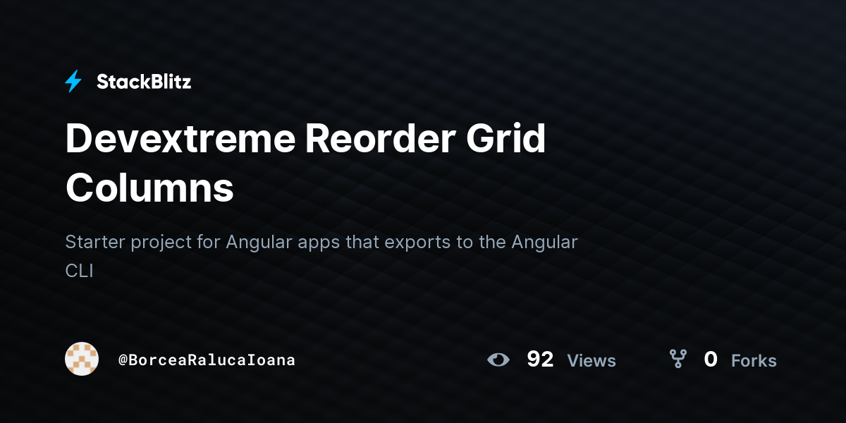 Devextreme Reorder Grid Columns - StackBlitz