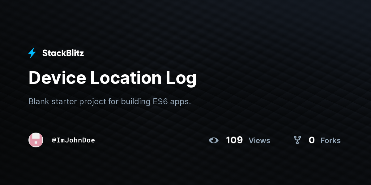 Device Location Log - StackBlitz