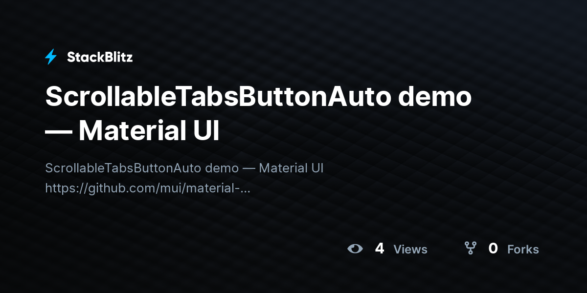 ScrollableTabsButtonAuto demo — Material UI - StackBlitz