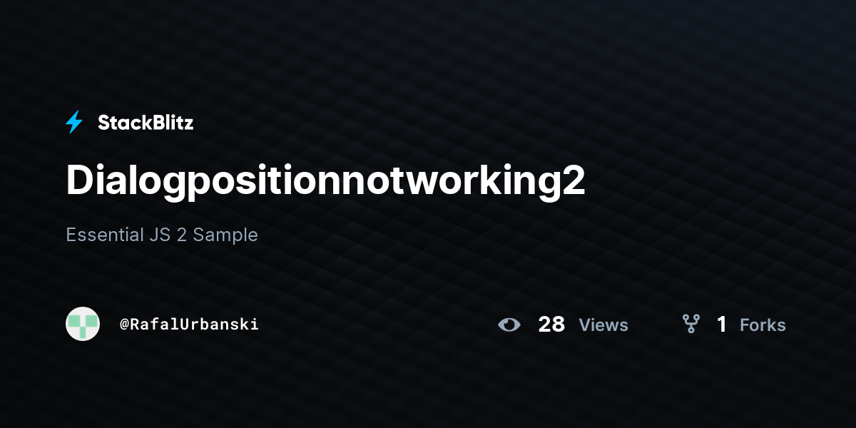 Dialogpositionnotworking2 - StackBlitz Dialogpositionnotworking2 - StackBlitz