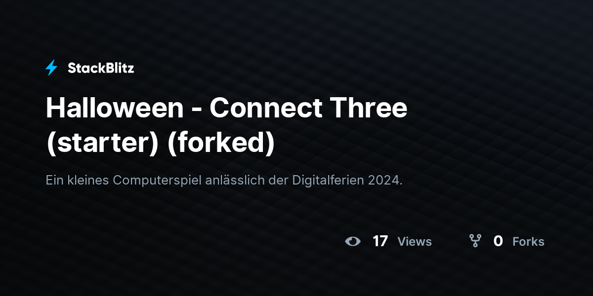 Halloween - Connect Three (starter) (forked) - StackBlitz