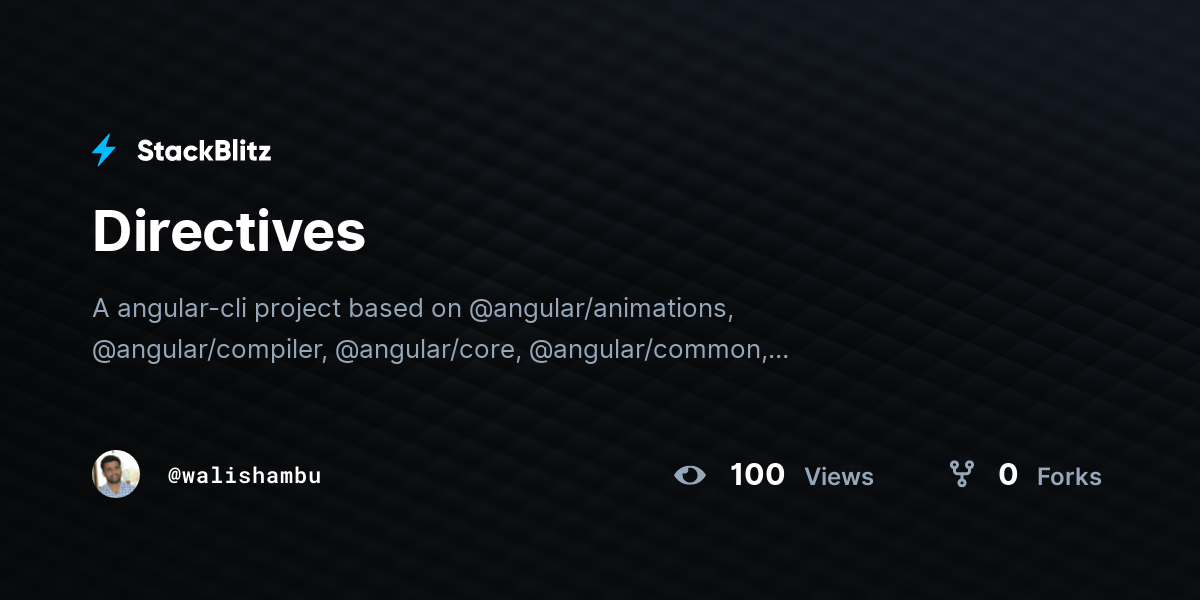 Directives Stackblitz