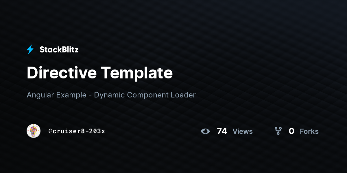 Directive Template - StackBlitz