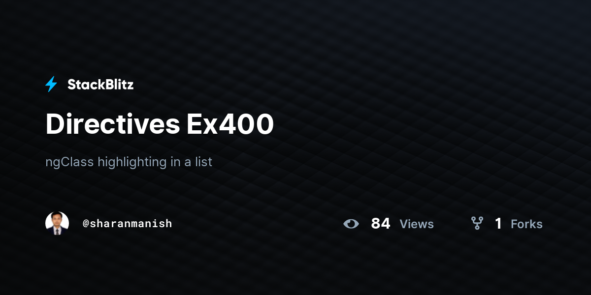 Directives Ex400 - StackBlitz