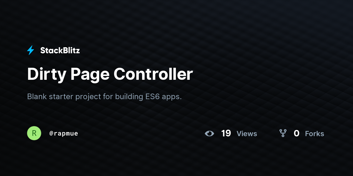 Dirty Page Controller - StackBlitz Dirty Page Controller - StackBlitz