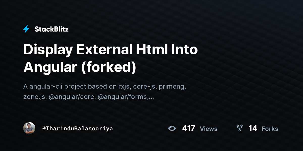 Display External Html Into Angular (forked) - StackBlitz