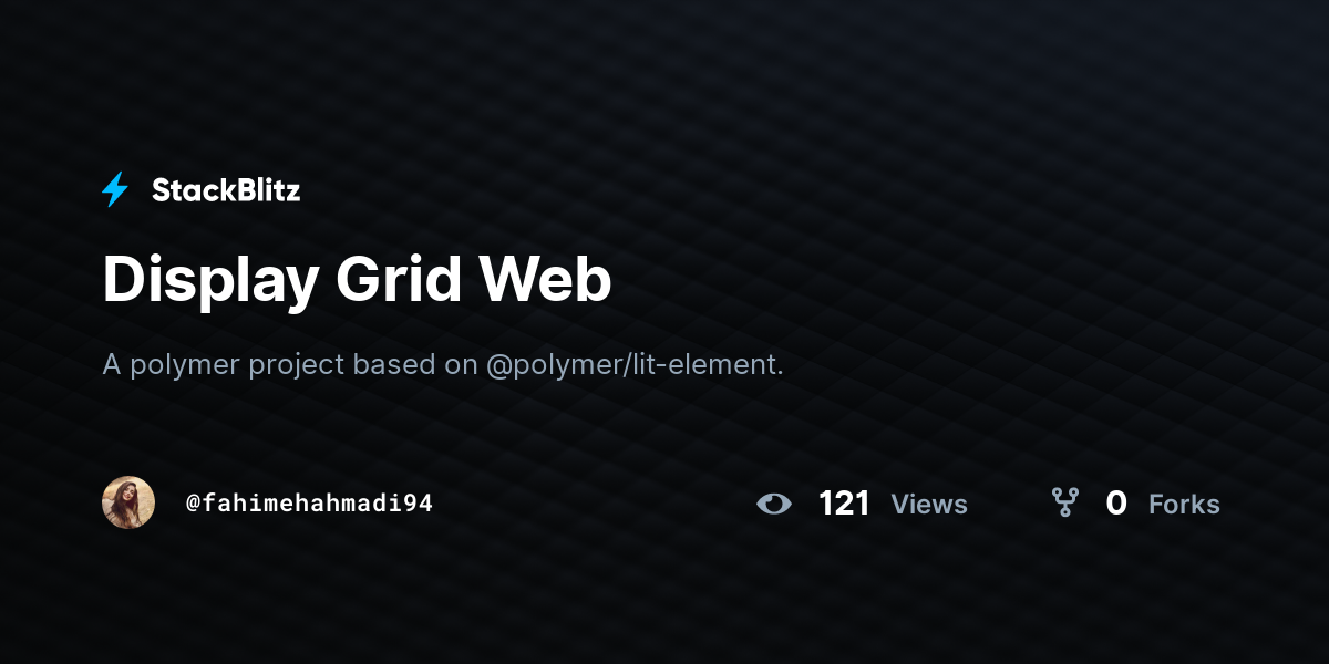Display Grid Web - StackBlitz