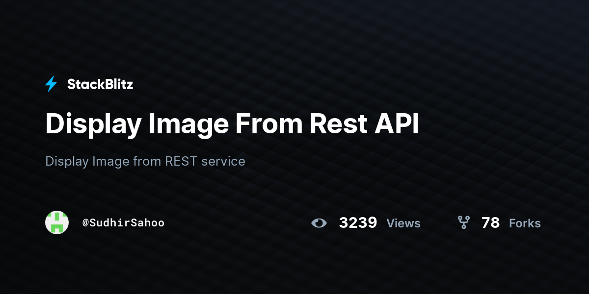 Display Image From Rest API - StackBlitz
