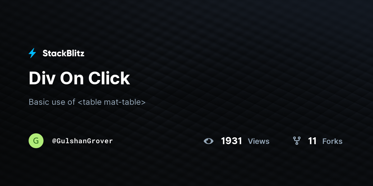 Div On Click - StackBlitz