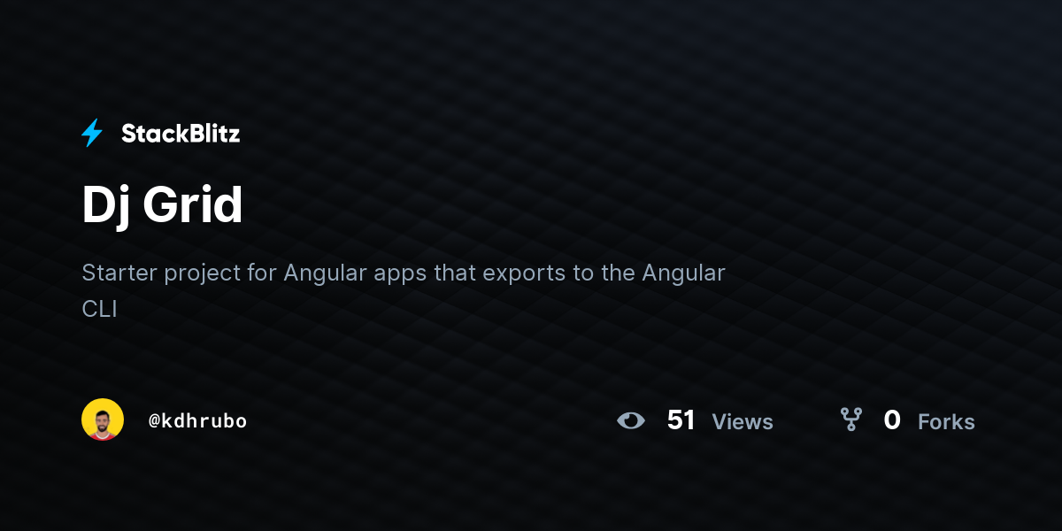 Dj Grid - StackBlitz