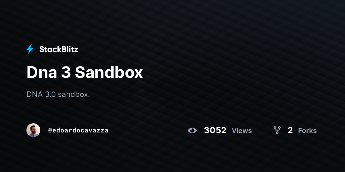 Dna 3 Sandbox - StackBlitz