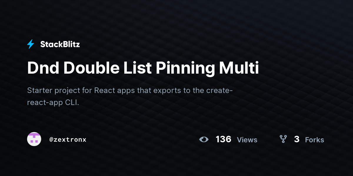 Dnd Double List Pinning Multi - StackBlitz
