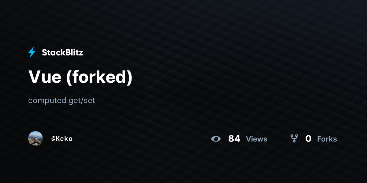 Vue (forked) - StackBlitz