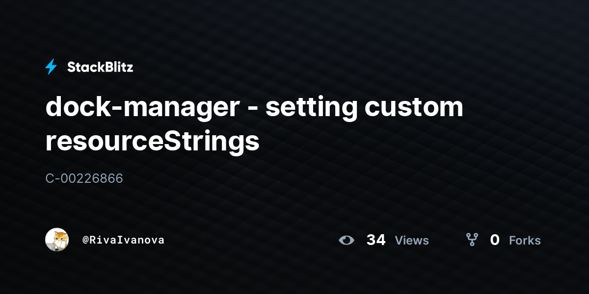 dock-manager - setting custom resourceStrings - StackBlitz