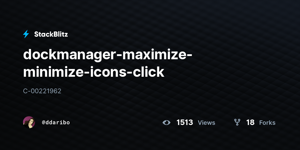 dockmanager-maximize-minimize-icons-click - StackBlitz